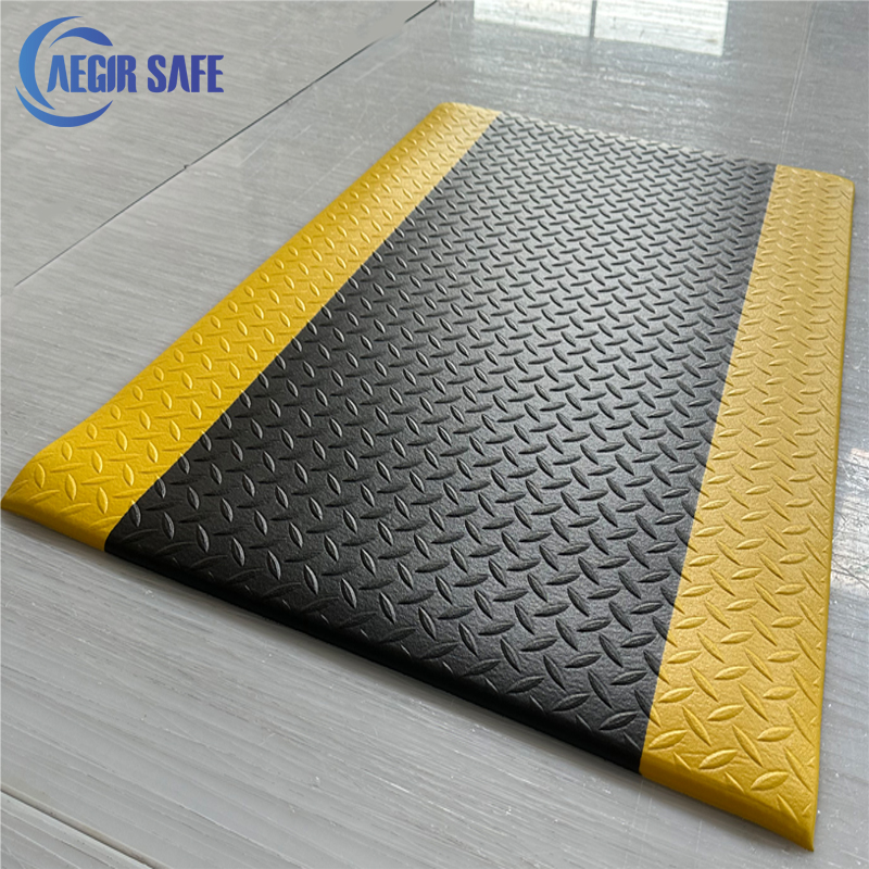 MEDIUM DUTY DIAMOND PLATE PVC SPONGE ANTI FATIGUE MATS - Aegir ...
